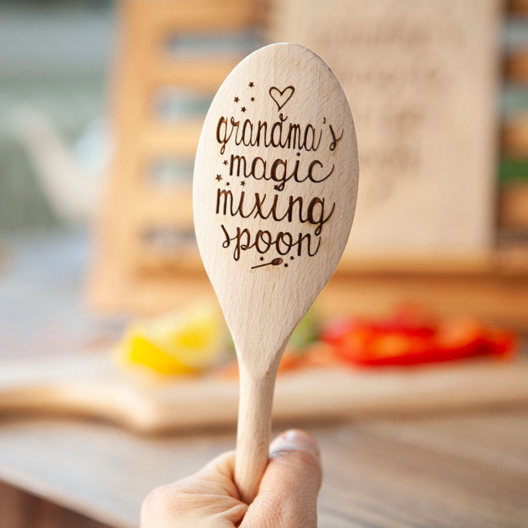 Personalised Magic Mixing Baking Spoon – Bespoke & Oak Co.