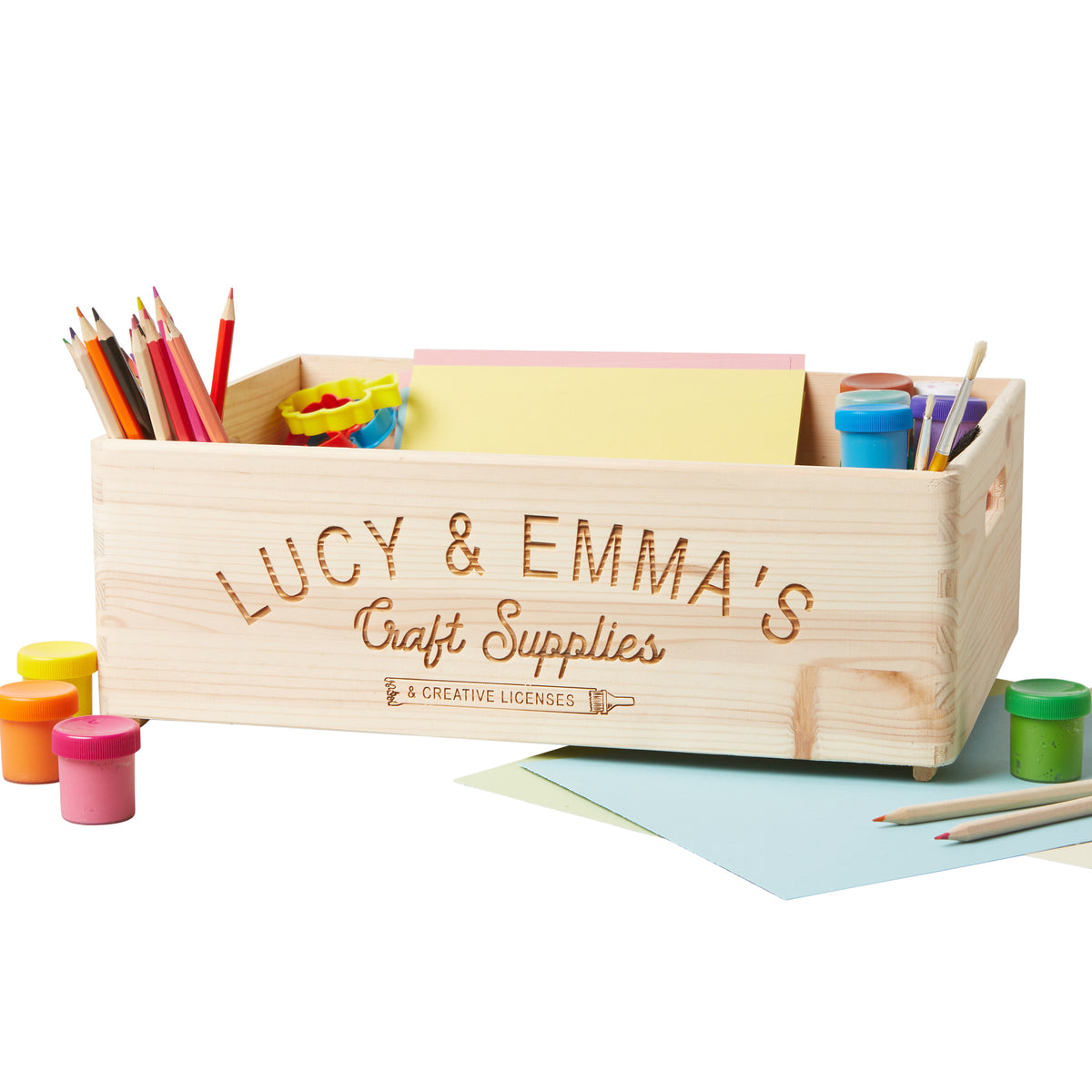 Personalised Large Craft Box – Bespoke & Oak Co.