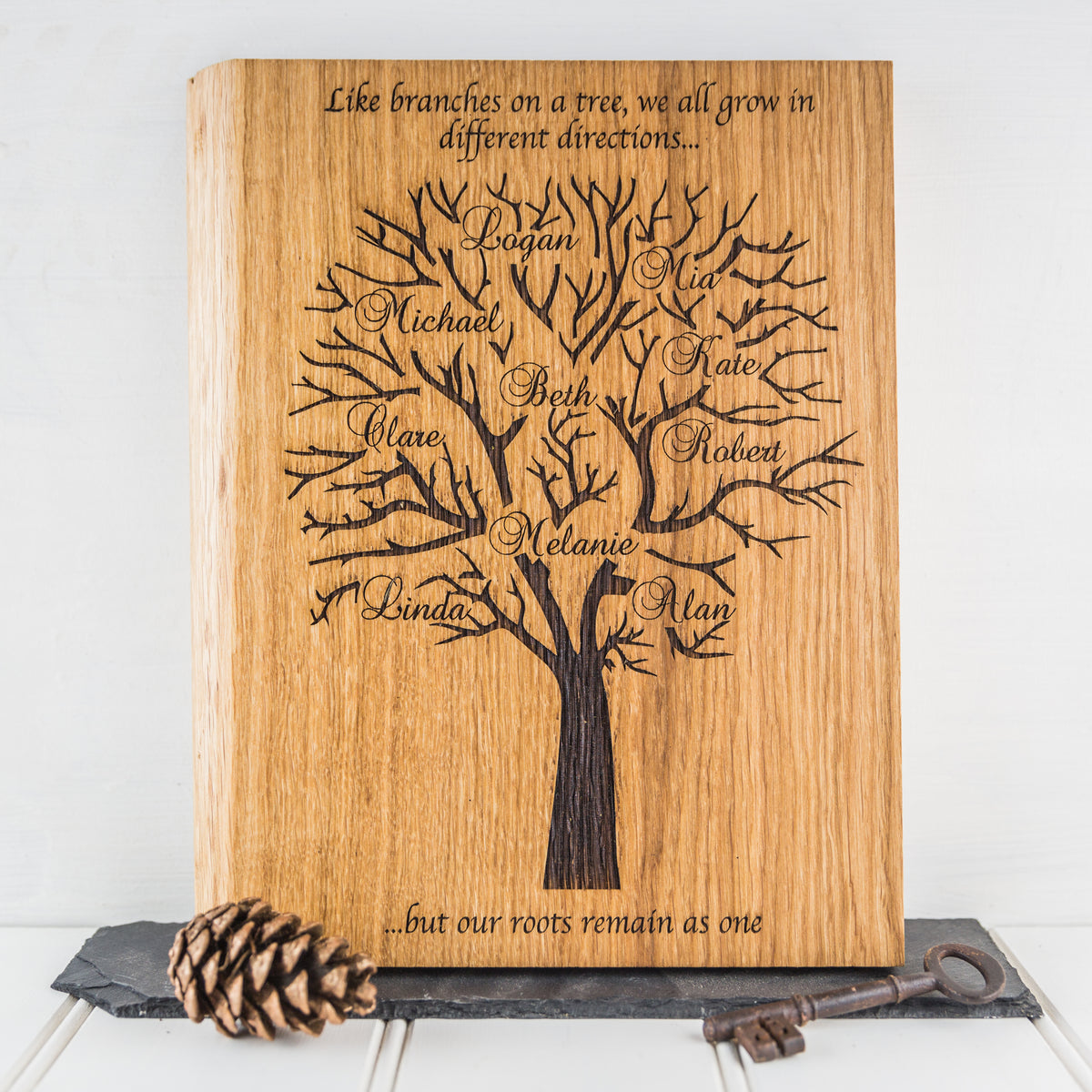 Personalised Oak Family Tree – Bespoke & Oak Co.